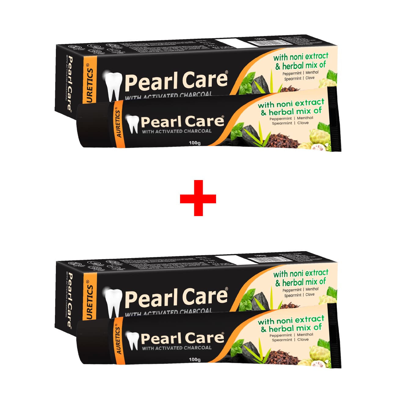 [1+1] PearlCare Toothpaste with Active Charcoal | Auretics.com | Best ...